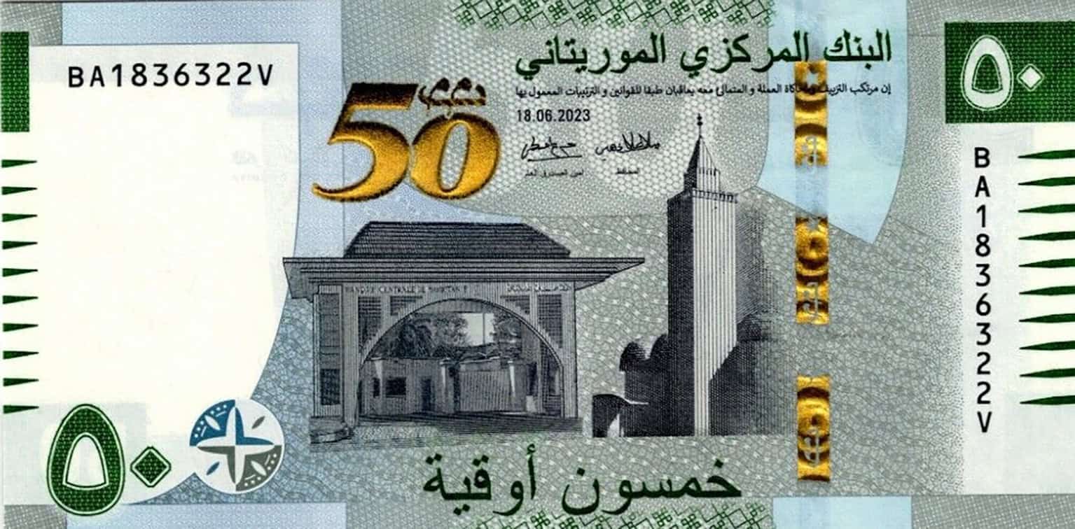 Mauritania revised 50-ouguiya commemorative note – Commemorative Banknotes